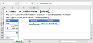 Excel COUNTA Function - Excel Boot Camp