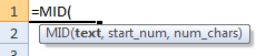MID Function In Excel - Extract text from a string