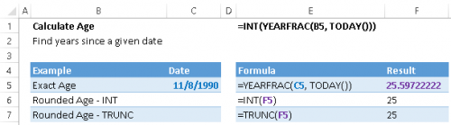 How to Calculate Age in Excel - Automate Excel