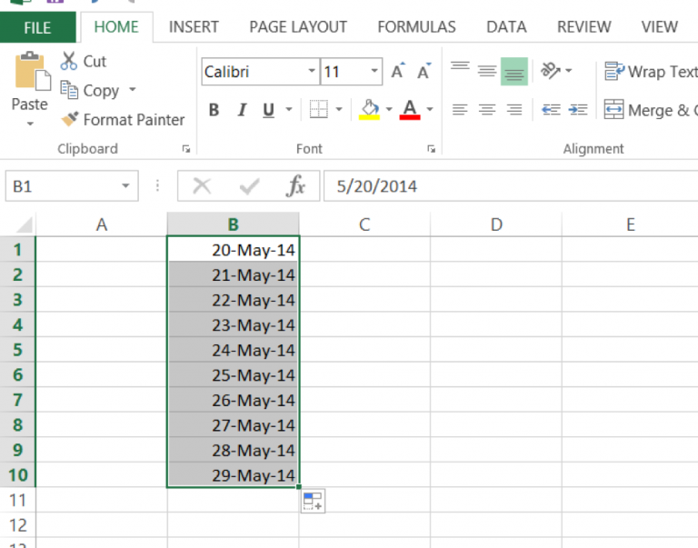 Insert Dates in Excel - Automate Excel