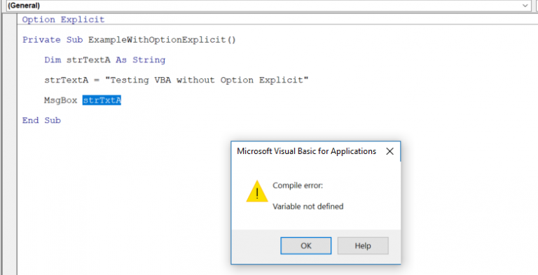 VBA Option Explicit - Automate Excel VBA Option Explicit - Automate Excel