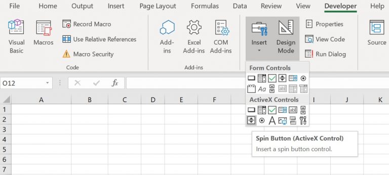 Spin Button Excel Vba Automate Excel