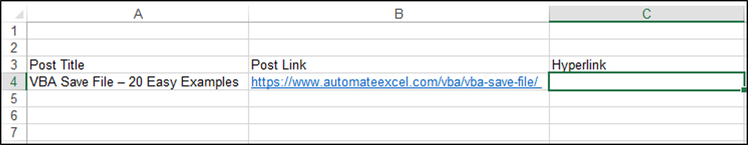 Vba Hyperlinks Automate Excel