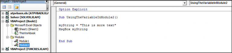 VBA Global Variable - Automate Excel