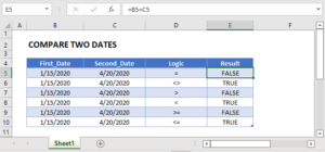 Compare Two Dates in Excel & Google Sheets - Automate Excel