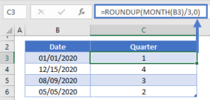 Calculate Quarter from a Date - Excel & Google Sheets - Automate Excel