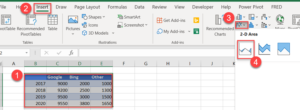 Excel Area Charts - Standard, Stacked - Free Template Download ...