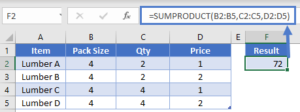 SUMPRODUCT - How Does it Work? Arrays, Criteria - Excel & G Sheets
