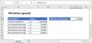 IRR Formula Excel - Calculate Internal Rate of Return