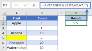 AVERAGEIF & AVERAGEIFS Functions - Average Values If - Excel & Google ...
