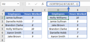 SORTBY Function Examples - Excel - Automate Excel
