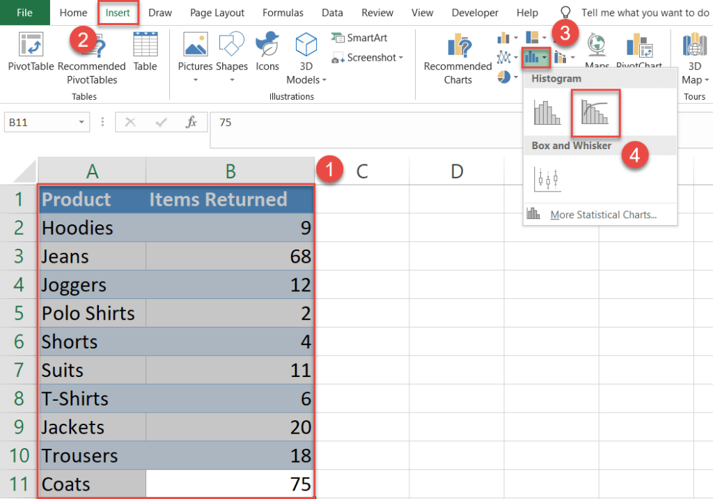 How to Create a Pareto Chart in Excel - Automate Excel