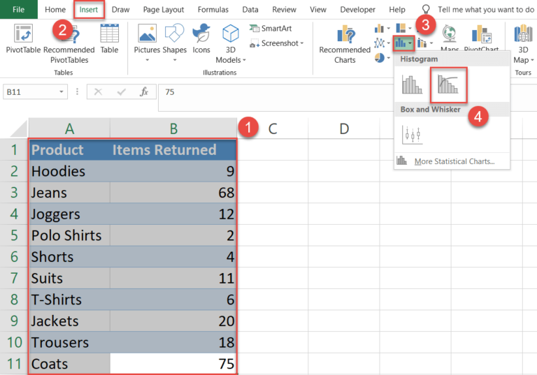 How to Create a Pareto Chart in Excel - Automate Excel