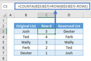 Reverse the Order of a List / Range – Excel & Google Sheets - Automate Excel