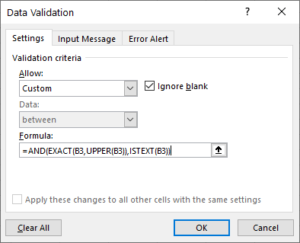 Data Validation Custom Formulas - Automate Excel