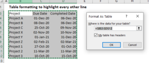 Highlight Every Other Line In Excel - Excel & Google Sheets - Automate ...