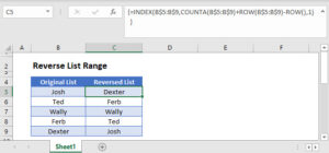 Reverse the Order of a List / Range – Excel & Google Sheets - Automate ...