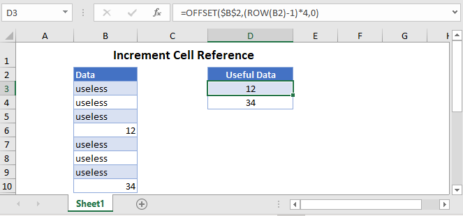 Increment Cell Reference - Excel & Google Sheets - Automate Excel Increment Cell Reference - Excel & Google Sheets - Automate Excel
