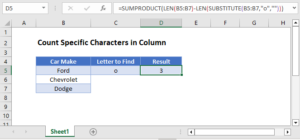 Count Specific Characters in Column - Excel & Google Sheets - Automate Excel