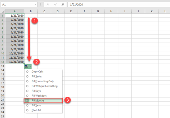 How to AutoFill Dates or Months in Excel & Google Sheets – Automate Excel