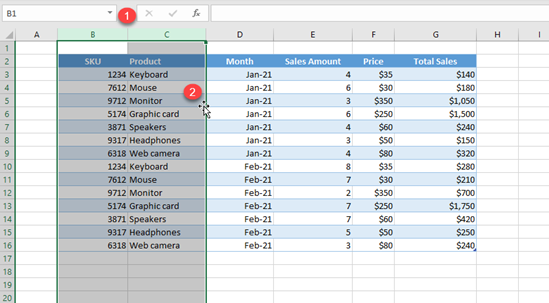 How to Rearrange / Reorder Columns in Excel & Google Sheets - Automate ... How to Rearrange / Reorder Columns in Excel & Google Sheets - Automate ...