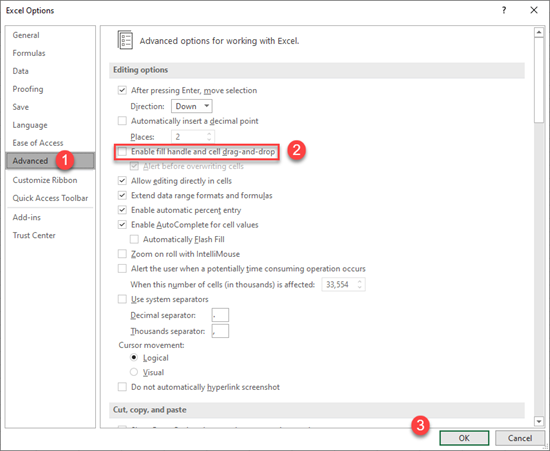 How to Turn Off / Disable AutoFill in Excel & Google Sheets - Automate ... How to Turn Off / Disable AutoFill in Excel & Google Sheets - Automate ...