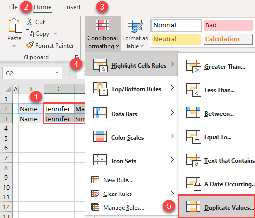compare-two-rows-conditional-formatting-1-automate-excel
