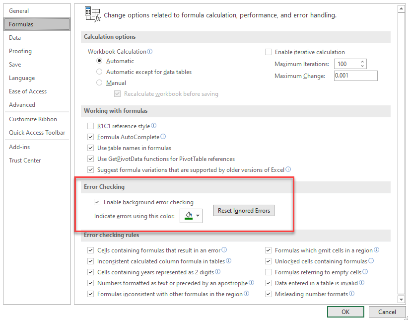 How to Use the Error Checking Command in Excel & Google Sheets ... How to Use the Error Checking Command in Excel & Google Sheets ...