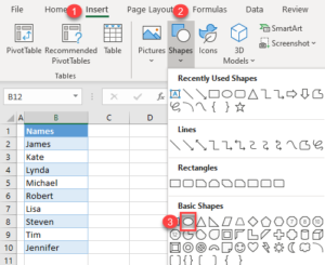 How to Make a Circle Around Something in Excel & Google Sheets ...