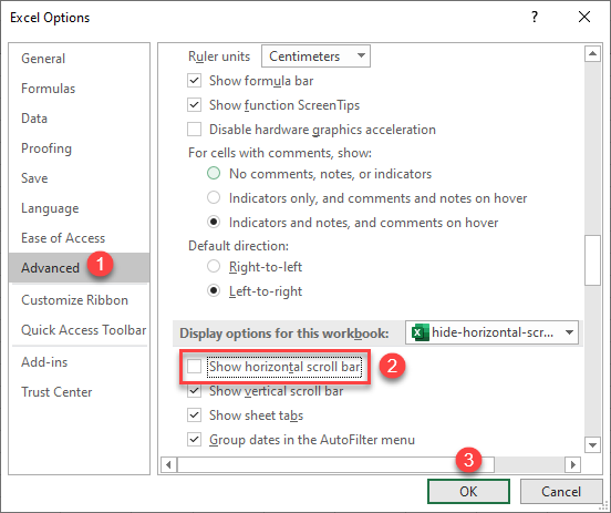 How to Hide Vertical and Horizontal Scroll Bars in Excel - Automate Excel How to Hide Vertical and Horizontal Scroll Bars in Excel - Automate Excel