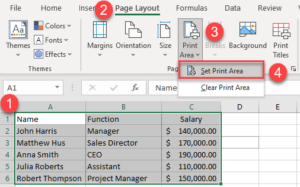 How to Set the Print Area in Excel & Google Sheets - Automate Excel