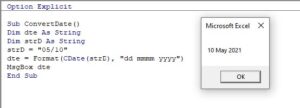 VBA CDate Function - Convert String to Date - Automate Excel