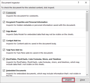 How to Use Document Inspector in Excel - Automate Excel