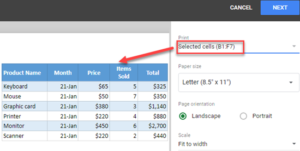 How to Print Only Selected Cells in Excel & Google Sheets - Automate Excel