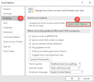 How to Turn On or Change AutoCorrect in Excel - Automate Excel