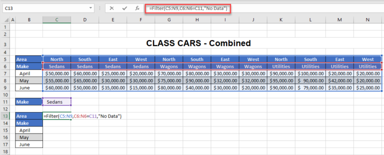 How to Use Horizontal Filter in Excel & Google Sheets - Automate Excel