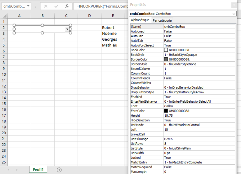 Vba Zones De Liste Déroulante Automate Excel
