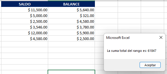 VBA Función suma (rangos, columnas y más) - Automate Excel