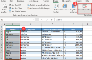 Sortieren/Alphabetisieren einer Dropdown-Liste in Excel und Google Sheets - Automate Excel
