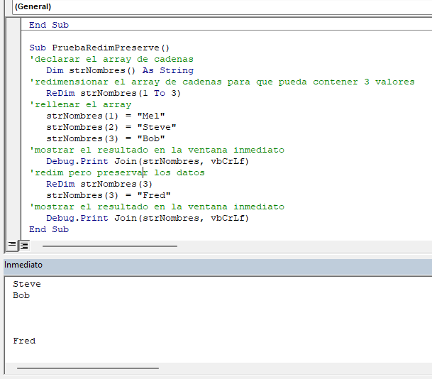 Vba Array Dinámico Redim Y Redim Preserve Automate Excel