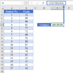 VAR.P vs VAR.S (Population vs Sample Variance) – Excel and Google ...