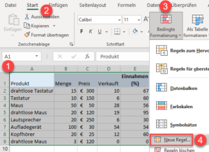 Bedingte Formatierung - Excel & G Sheets - **Tipps für 2022 ...
