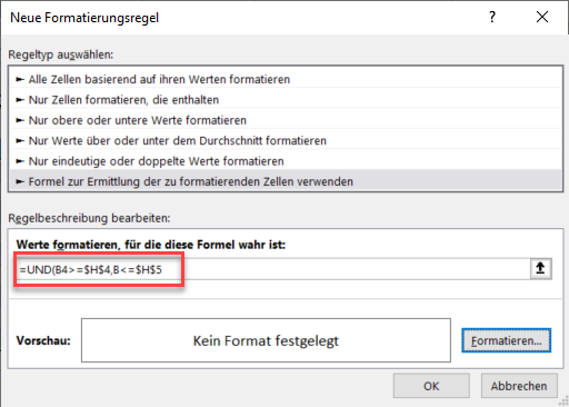 Bedingte Formatierung Wenn Zwischen Zwei Zahlen - Excel & Google Sheets ... Bedingte Formatierung Wenn Zwischen Zwei Zahlen - Excel & Google Sheets ...
