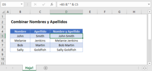 Combinar Nombres y Apellidos en Excel y Google Sheets - Automate Excel
