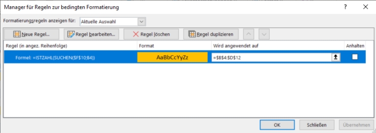Bedingte Formatierung, Wenn die Zelle einen Bestimmten Text Enthält ...