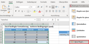 Bedingte Formatierung - Mehrere Bedingungen (und) - Excel & Google ...