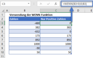 Negative Werte in Excel und Google Sheets durch Null ersetzen - Automate Excel