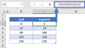 Runden, auf- oder Abrunden auf die nächsten 5 oder 0,5 - Excel/GS ...