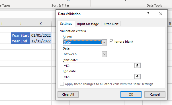Data Validation – Date / Time Format in Excel & Google Sheets ... Data Validation – Date / Time Format in Excel & Google Sheets ...
