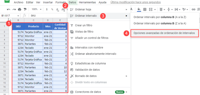 Cómo Ordenar Varias Columnas en Excel y Google Sheets - Automate Excel